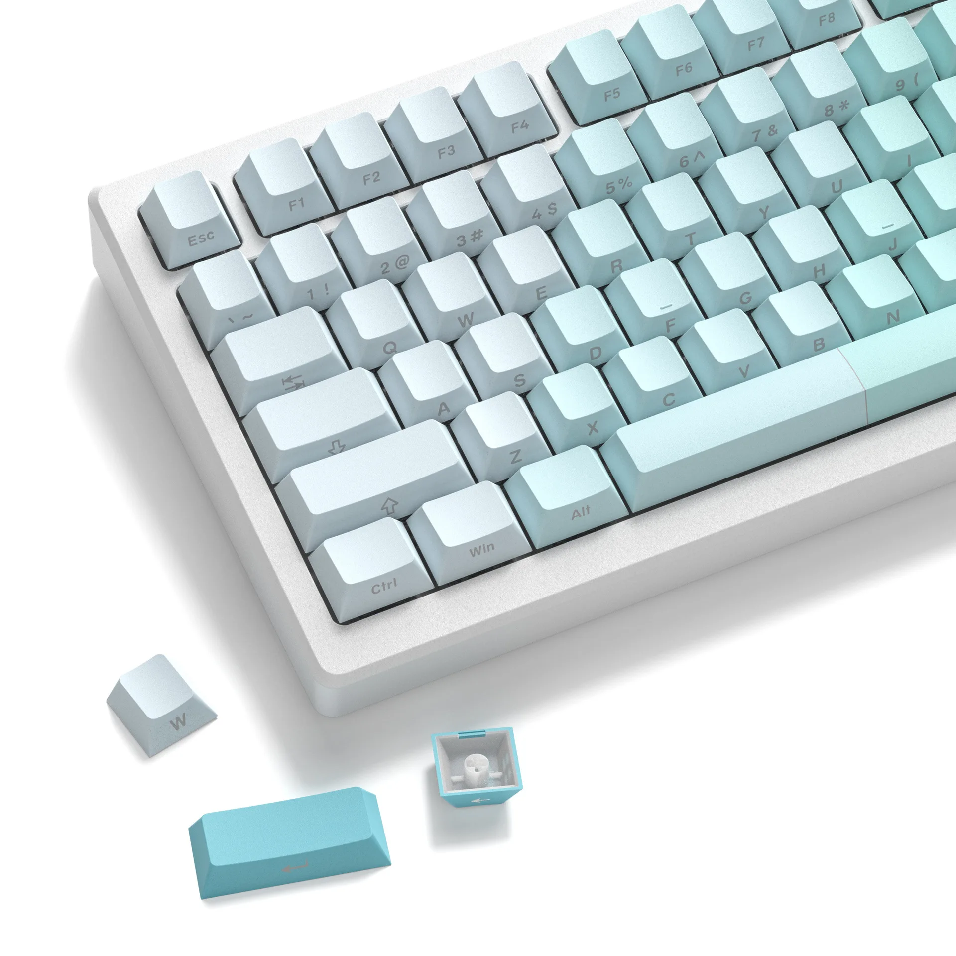 121-Keys-Side-Engraved-Keycaps-BPT-Translucent-Mechanical-Keyboard ...