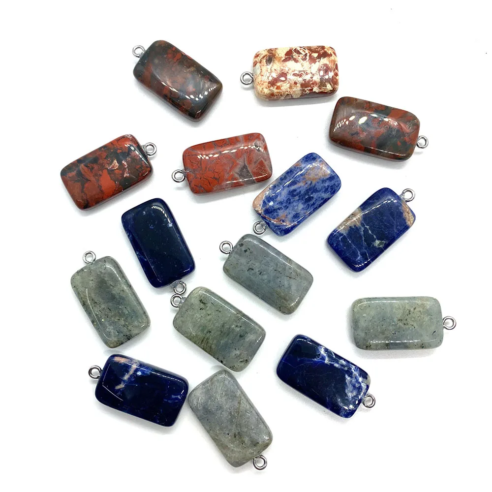 Natural-Gem-Stone-Rectangular-Pendants-Labradorite-Redstone-Charms-for ...