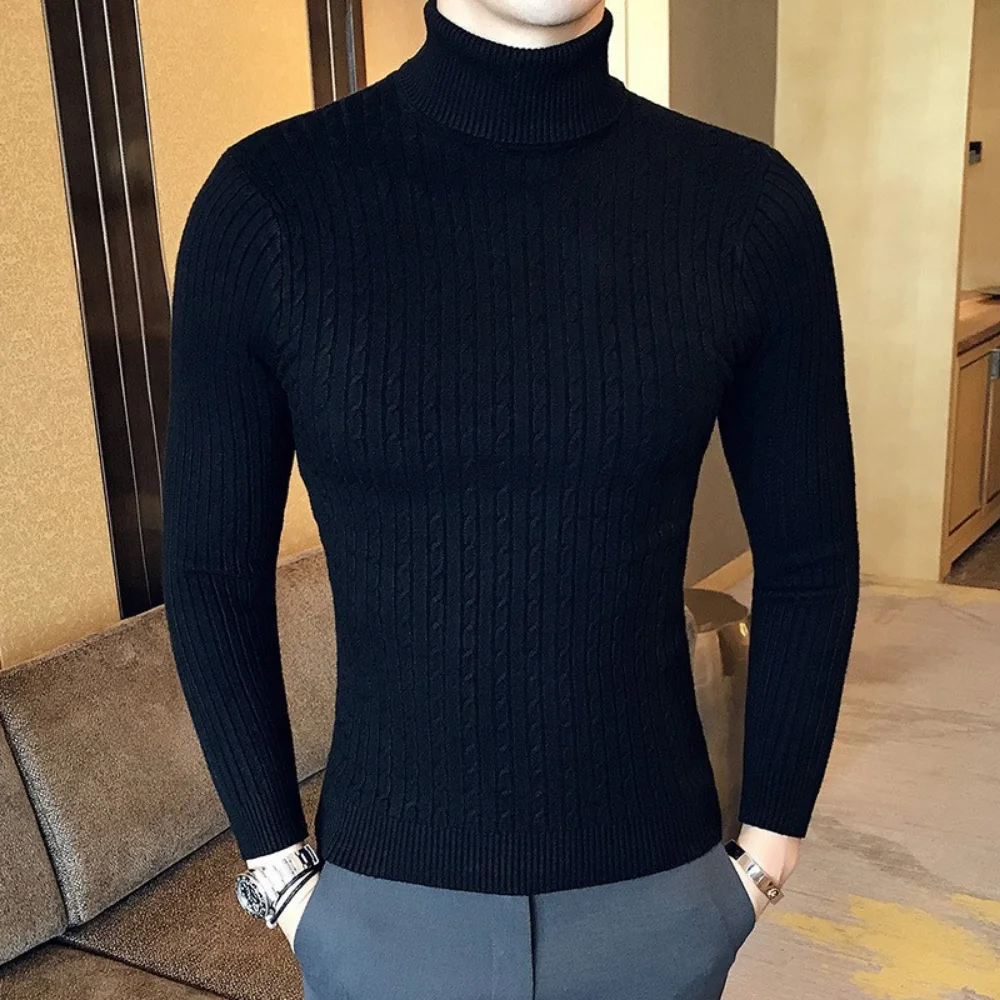 Pull-col-roul-coupe-couvertes-pour-hommes-pulls-pour-hommes-chemise-de ...