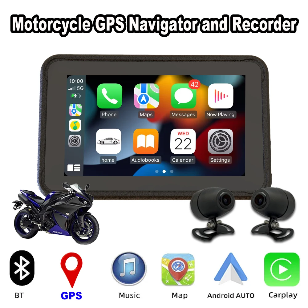 Motorcycle-GPS-Navigation-and-Motorcycle-Recorder-2in1-Wireless-CarPlay ...