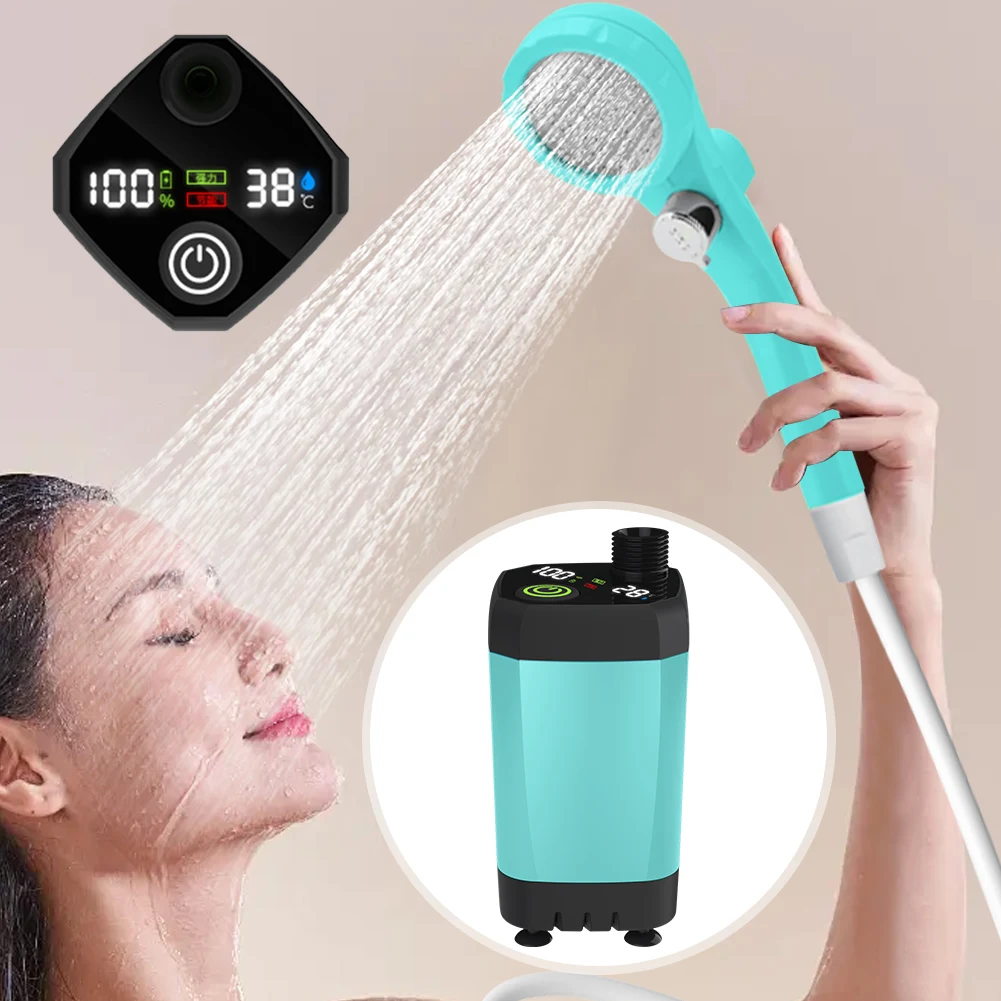 Camping-Shower-with-Digital-Display-Outdoor-Shower-with-6000mAh ...