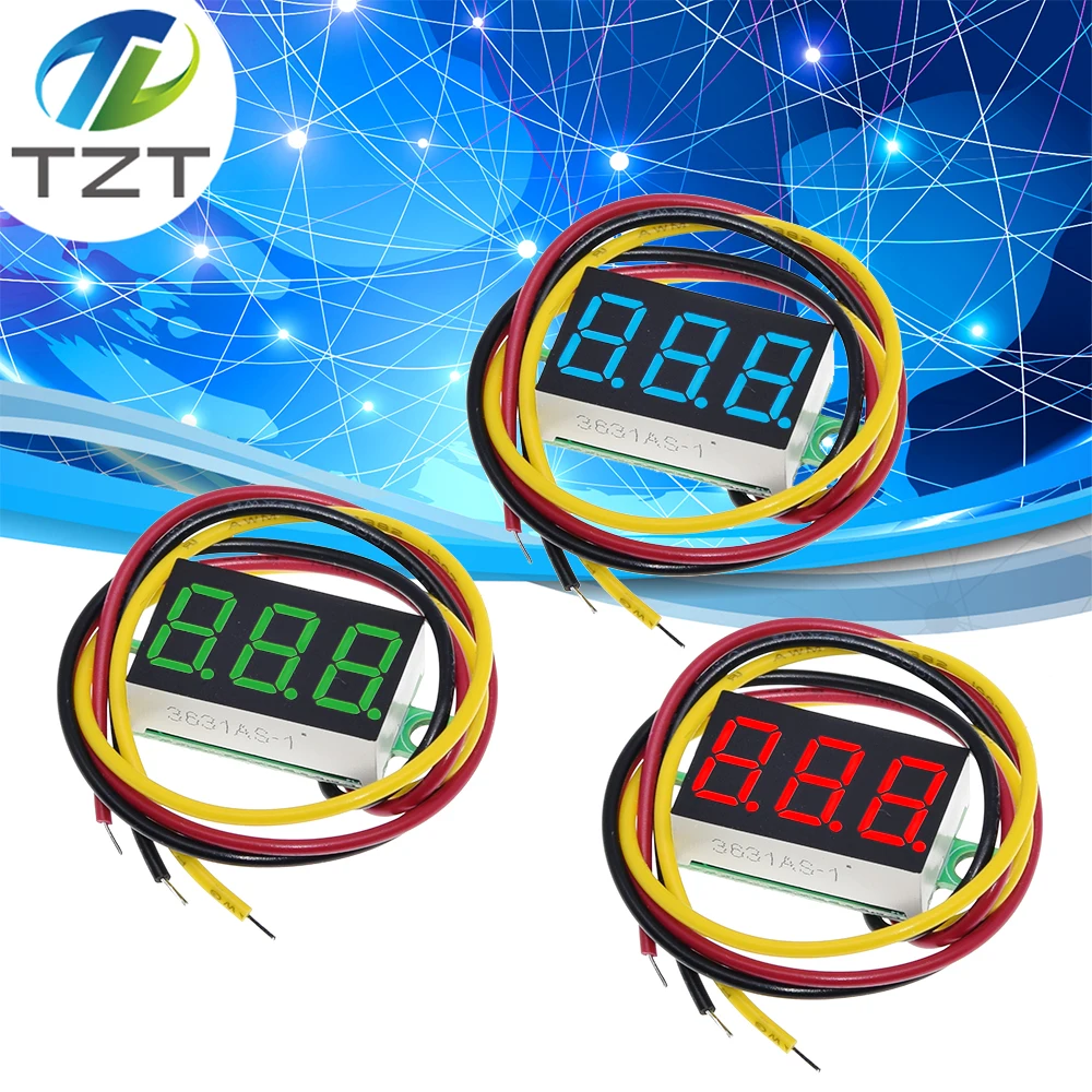 0.36 Inch 0.36" Digital Voltmeter Red Green Blue DC 0V-100V Three Lines ...