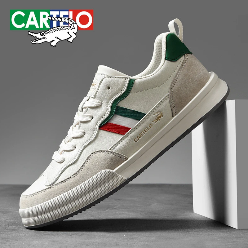 CARTELO Crocodile Men's Shoes Sneakers 2022 Autumn Winter New Men's Casual Versatile Thick Sole ...
