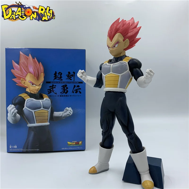 23cm Dragon Ball Super Saiyan 5 Red Hair Vegeta Standing Form Statue ...