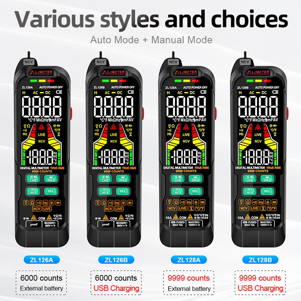 ZL126A-B-ZL128A-B-USB-Digital-Multimeter-Professional-Tester-Meter-AC ...
