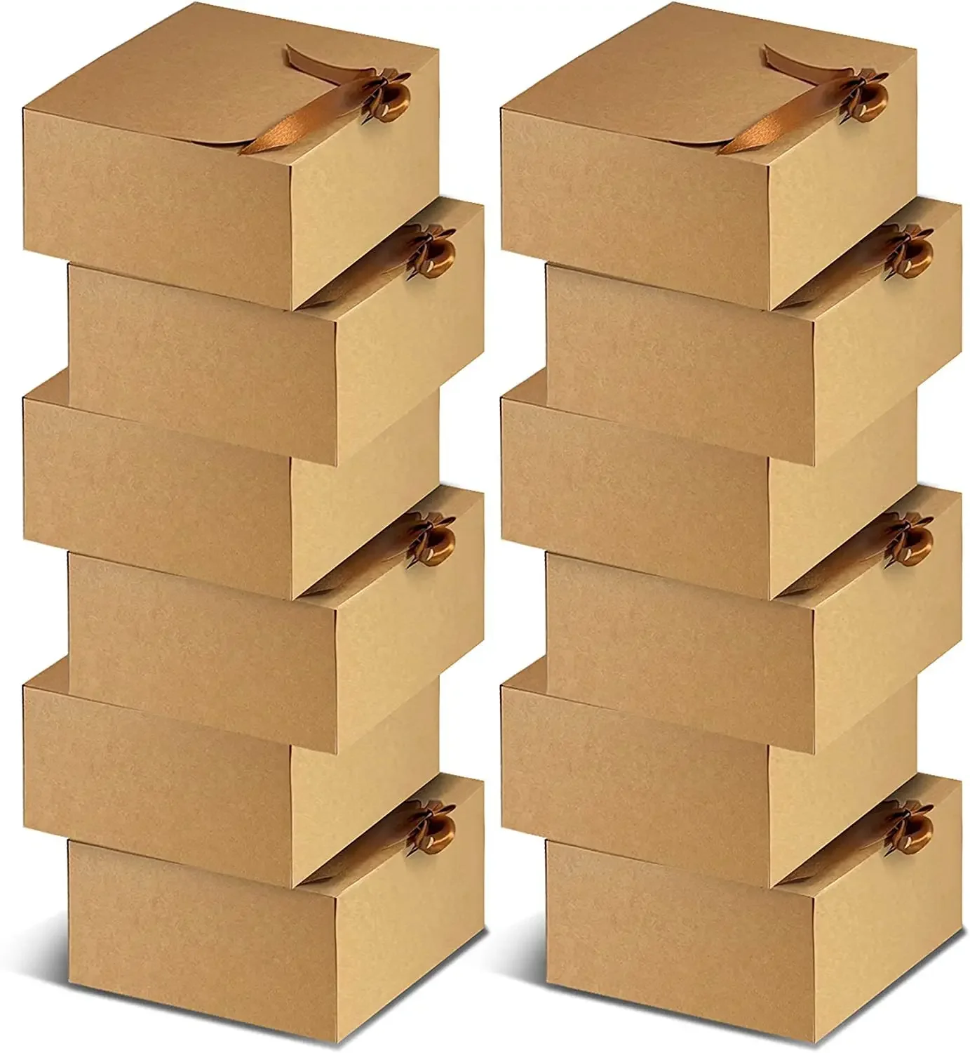 10pack-Gift-box-Christmas-Gift-Box-with-ribbon-Paper-Gift-Packing-Bags ...