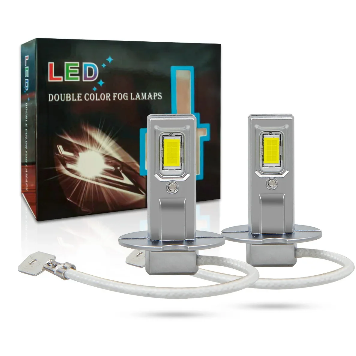 2-uds-Mini-H3-bombillas-LED-para-faros-de-coche-sin-ventilador-H3 ...