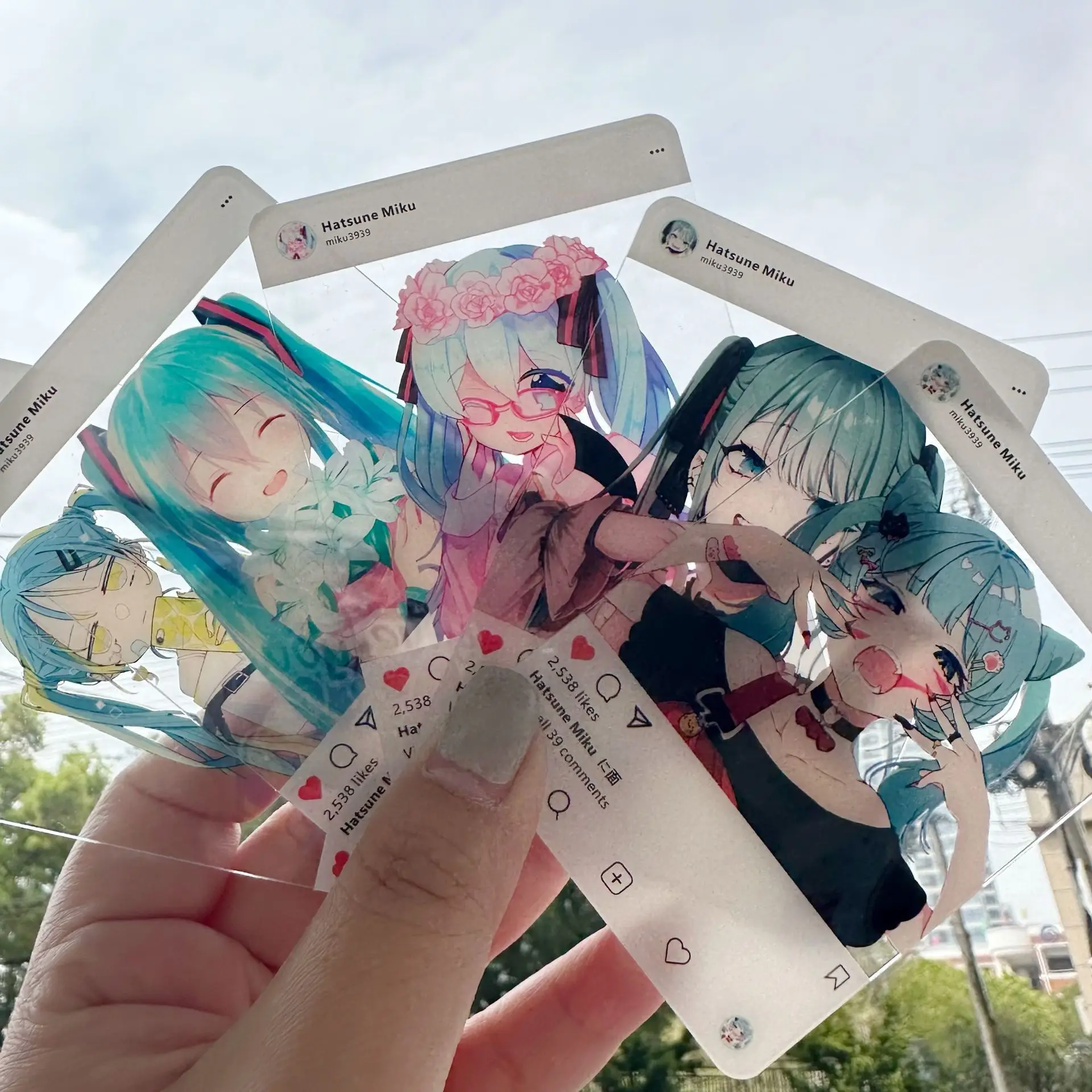 New-Anime-Hatsune-Miku-Acrylic-Card-Photo-Props-Diy-Cartoon-Transparent ...