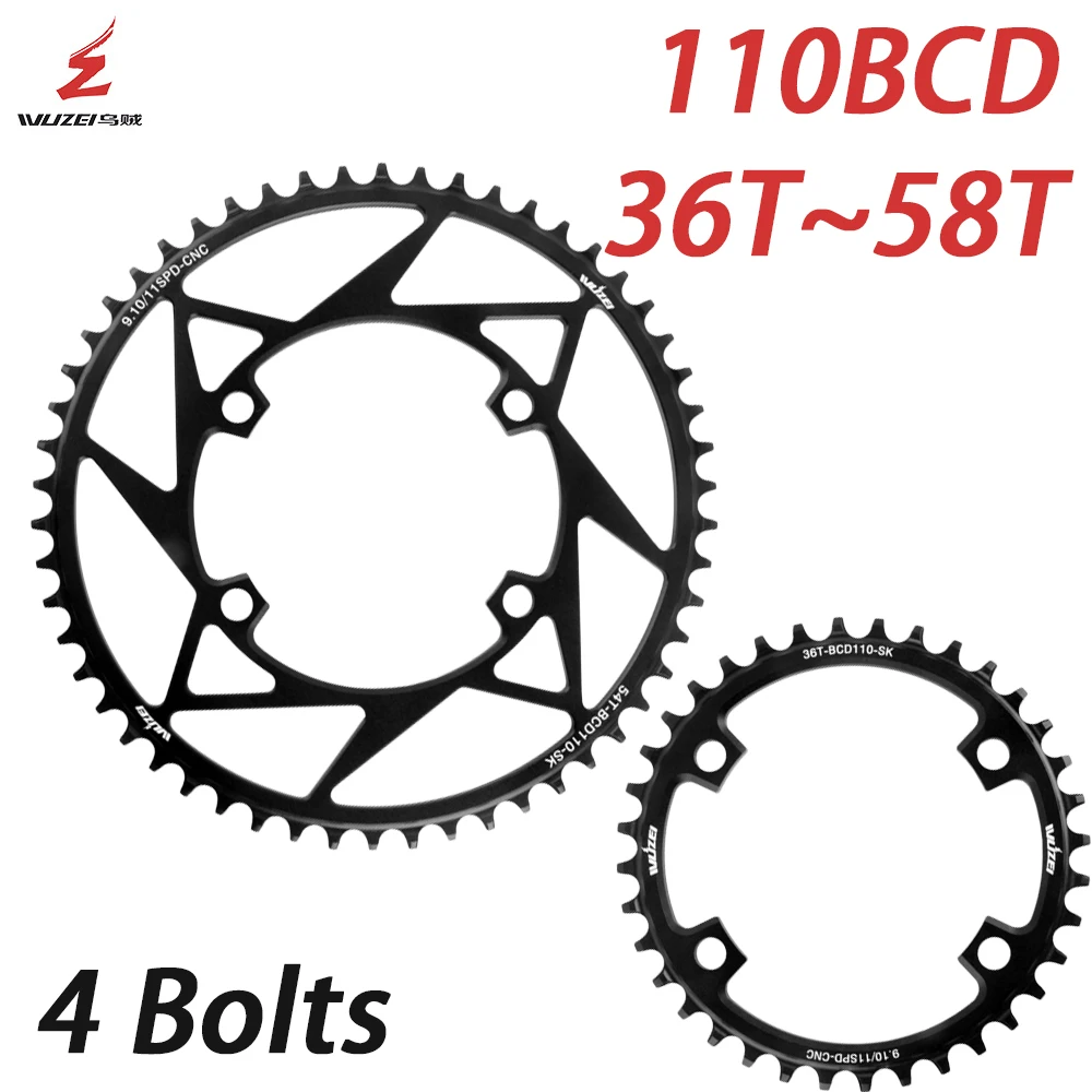 WUZEI-Road-Bike-Chainring-110-BCD-Sprocket-4-Bolts-Chainwheel-Narrow ...