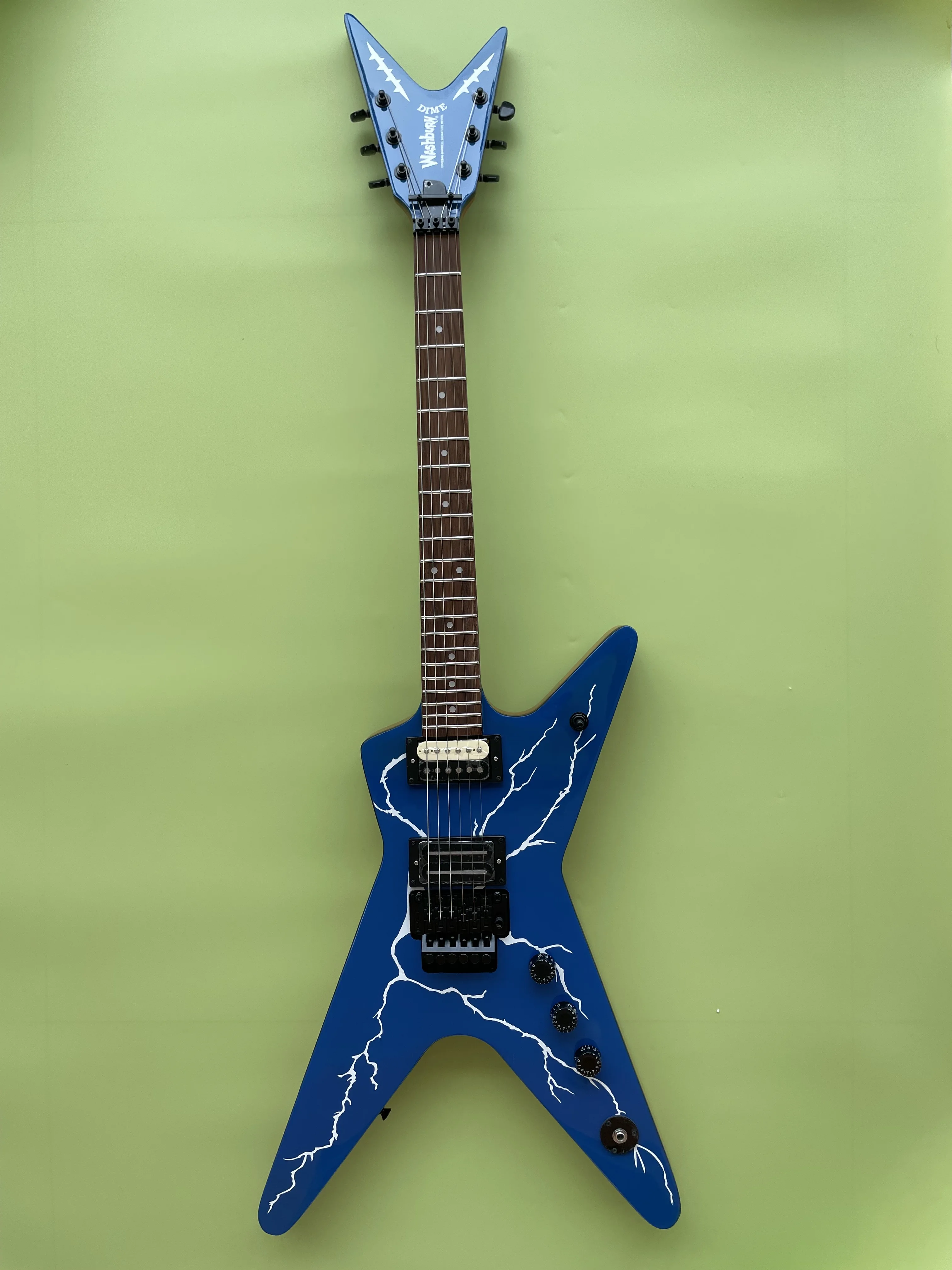 Blue Lightning Dimebag Darrell Signature ML Type Shaped Electric Guitar