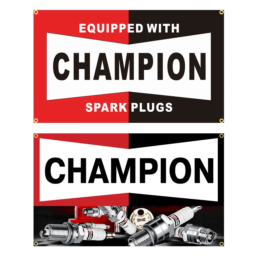90x150cm-Champion-Spark-Plugs-Flag-Car-Moto-Racing-Banner-Decoration ...