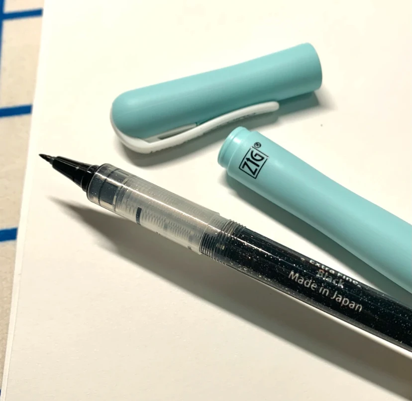 ZIG Cocoiro Lettering Pens Calligraphy Brush Pen Hard Tip Kuretake ...