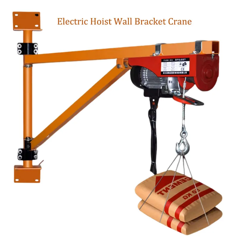 Micro-Electric-Hoist-200KG-Crane-Manual-Wall-Rotating-Bracket-Hoist ...