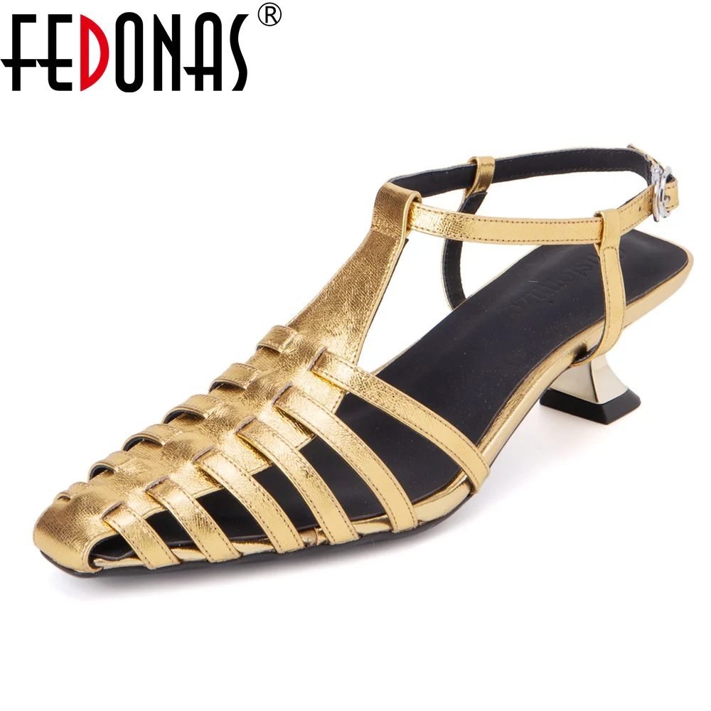 FEDONAS-Fashion-Women-Genuine-Leather-Sandals-Rome-Style-Kitten-Heels ...