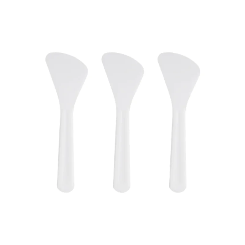 Wholesale 100pcs White PP Plastic Fan-shaped Facial Mask Spoon Cream ...