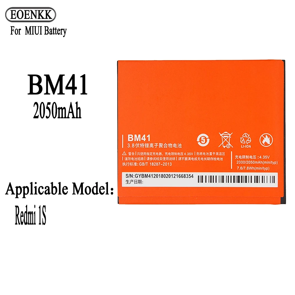 Xiao Mi Xiaomi BM41 Phone Battery For Xiao mi Redmi 1S Redmi2A Redmi 2 BM41 Original Replacement ...