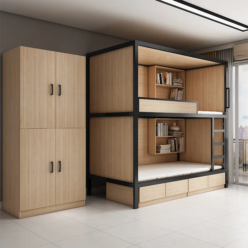 Upper-and-Lower-Bunk-Bunk-Bed-Adult-and-Children-Double-Bunk-Bed-Space ...