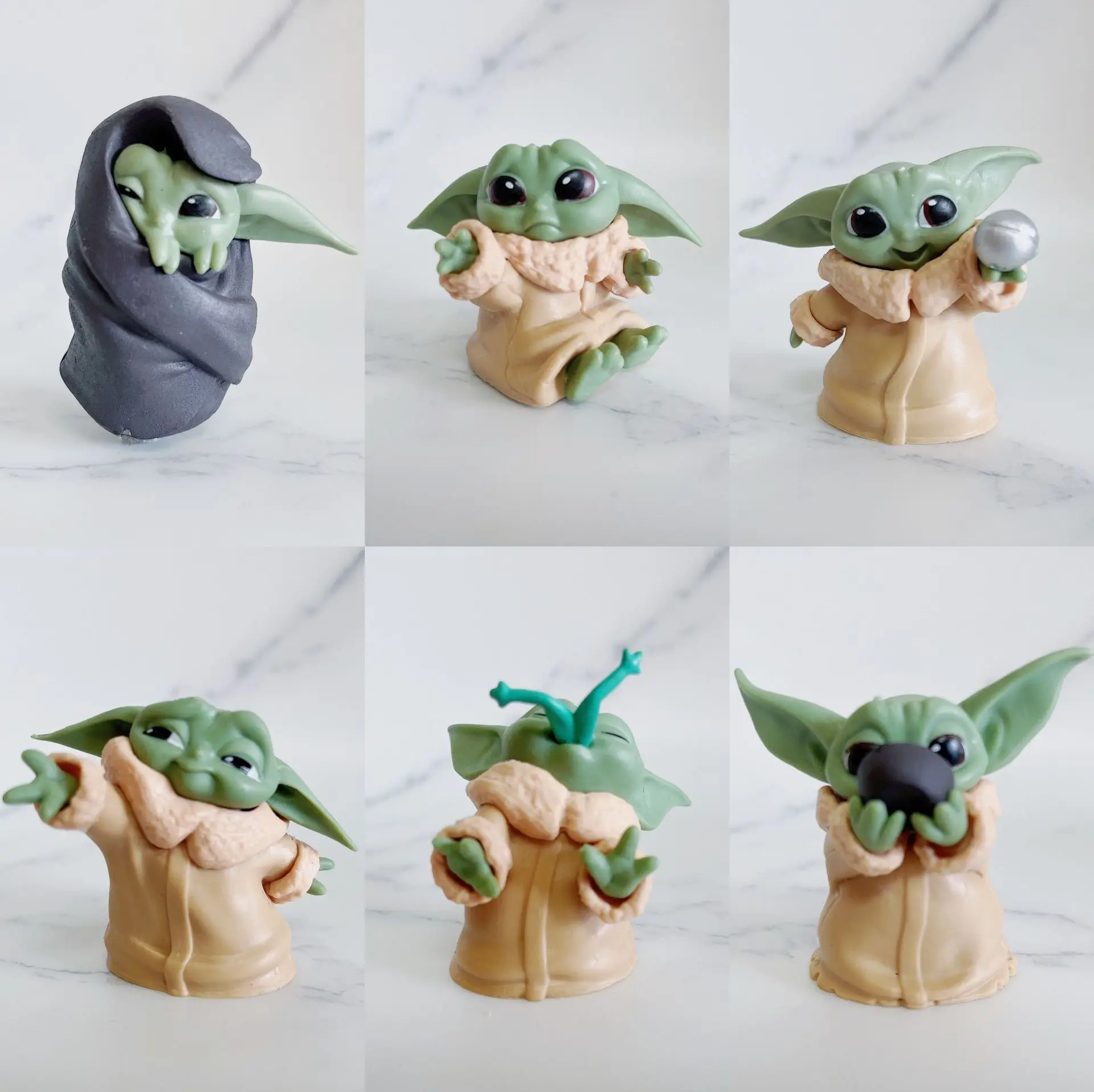 6Pcs/set Disney Cartoon Toy Master Baby Yoda PVC Action Figure ...