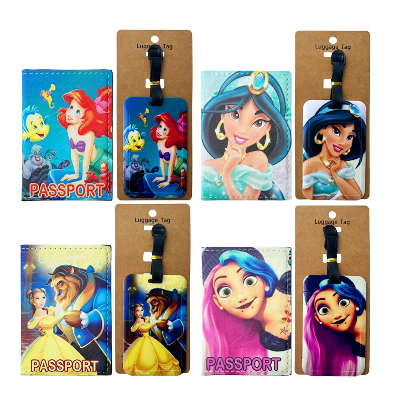 1Set-Disney-Princess-Passport-Holder-and-Luggage-Tags-Travel-Passport ...