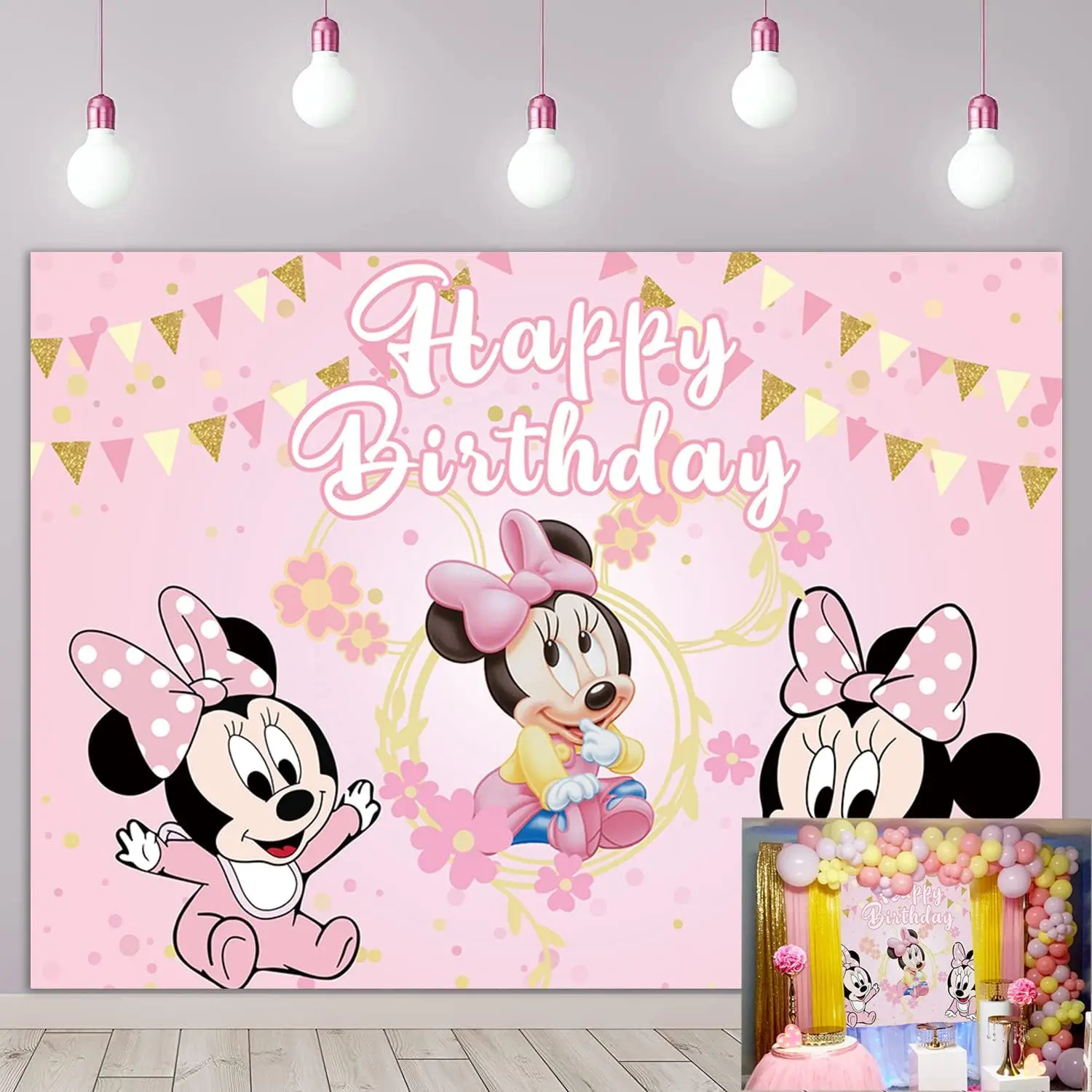 Baby Minnie Mouse 1st Birthday Wallpaper