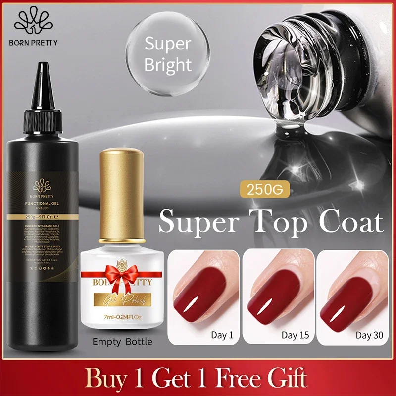 BORN-PRETTY-250g-Base-Gel-Super-Top-Coat-Matte-Top-Coat-Gel-Polish-Soak ...