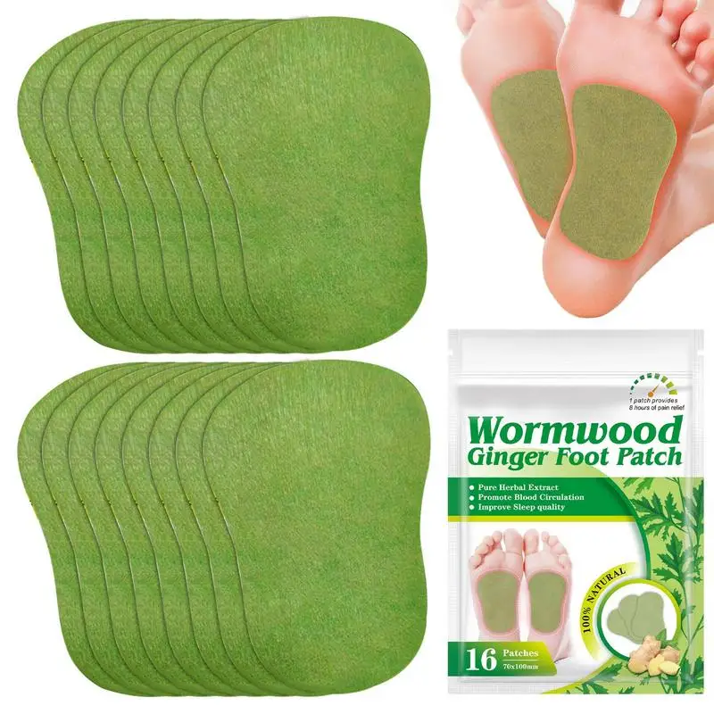 16pcs-Self-heating-Wormwood-Foot-Patch-Heel-Fatigue-Pain-Relieve-Stress ...