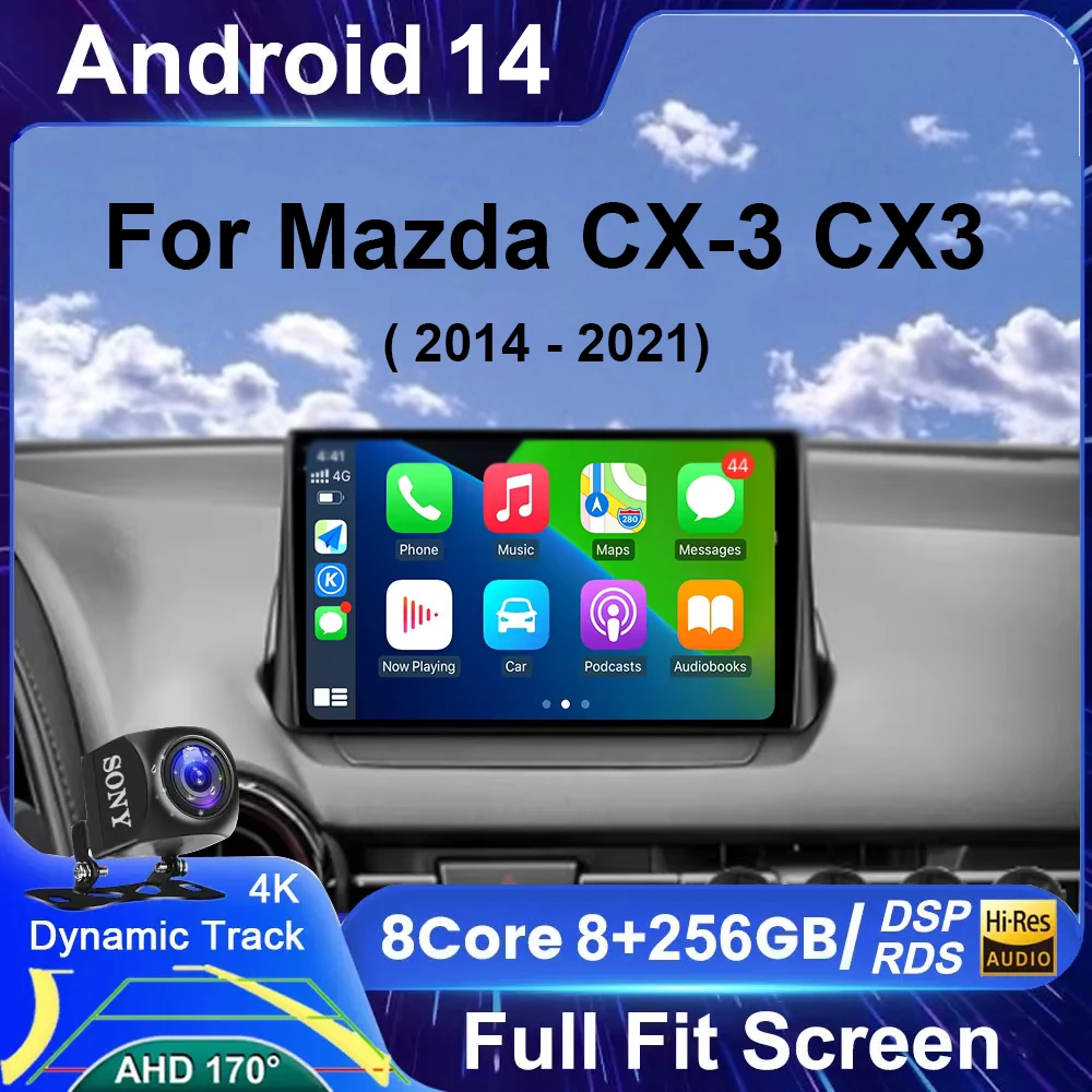 Android-14-Auto-Radio-For-Mazda-CX-3-CX3-Mazda-2-DK-2014-2021-Carplay ...