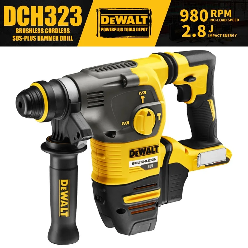 DEWALT-DCH323-Brushless-Cordless-28mm-SDS-Plus-Hammer-Drill-60V-XR ...