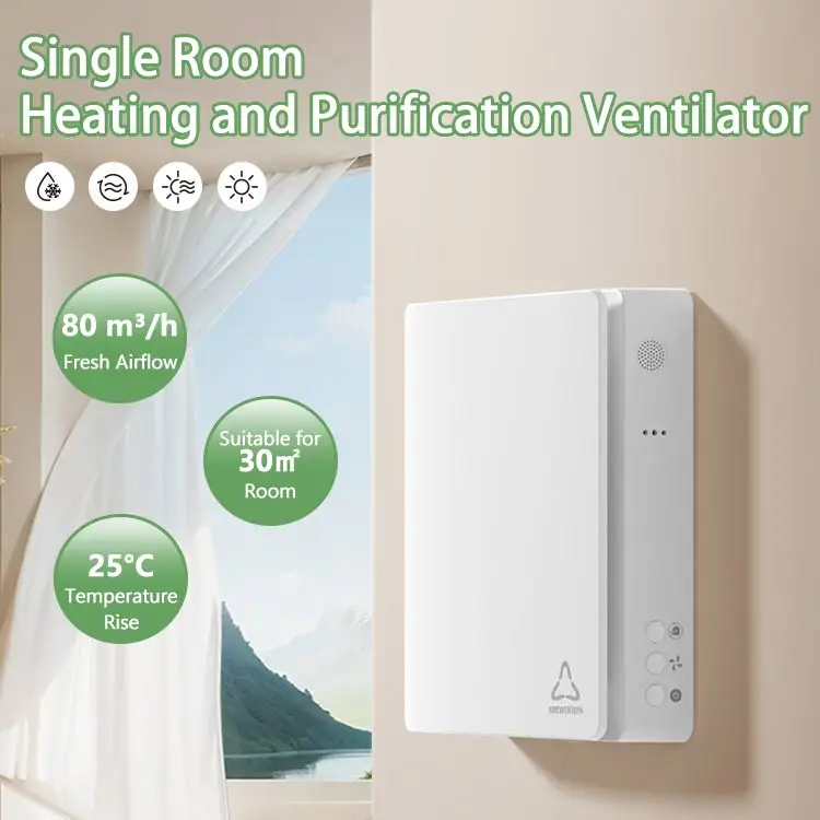 2025 Ductless air Recuperator Heating Hrv Erv Single Room Ventilation ...