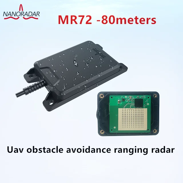 나노레이더 MR72 UAV 장애물 회피 레이더 모듈, UAV 장애물 회피 거리 센서, APM 직접 연결, 80m 77G