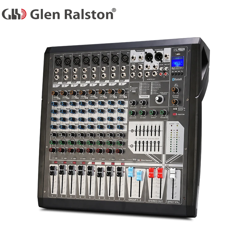 Glen-Ralston-8-channel-digital-music-dj-audio-professional-mixer ...