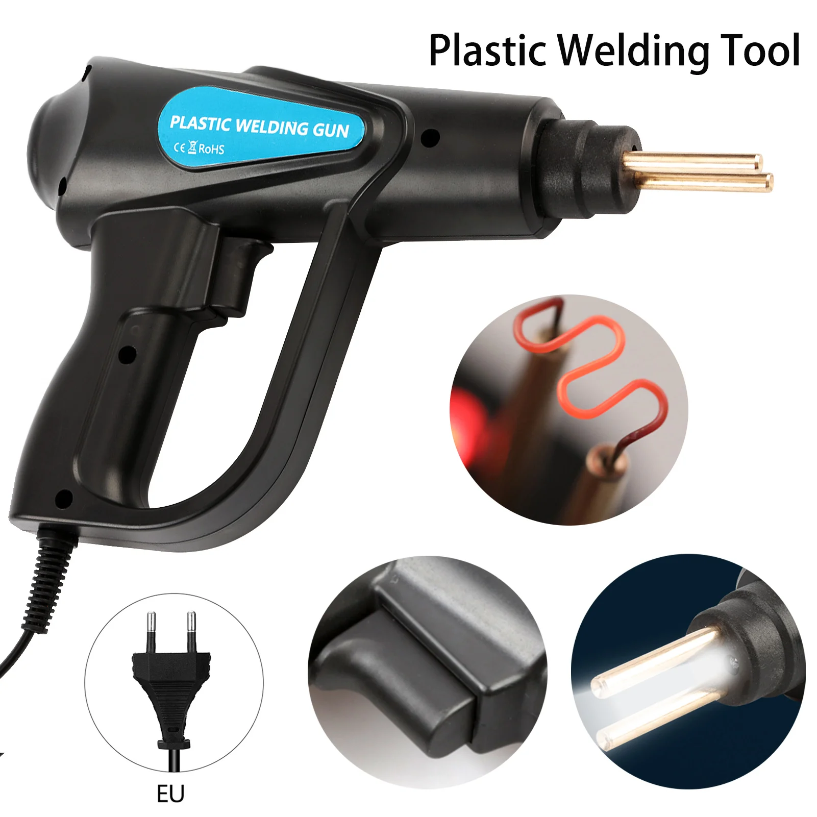 220V EU Plug Plastic Welder With 4 Kinds Wave Welding Nails Hot Stapler ...