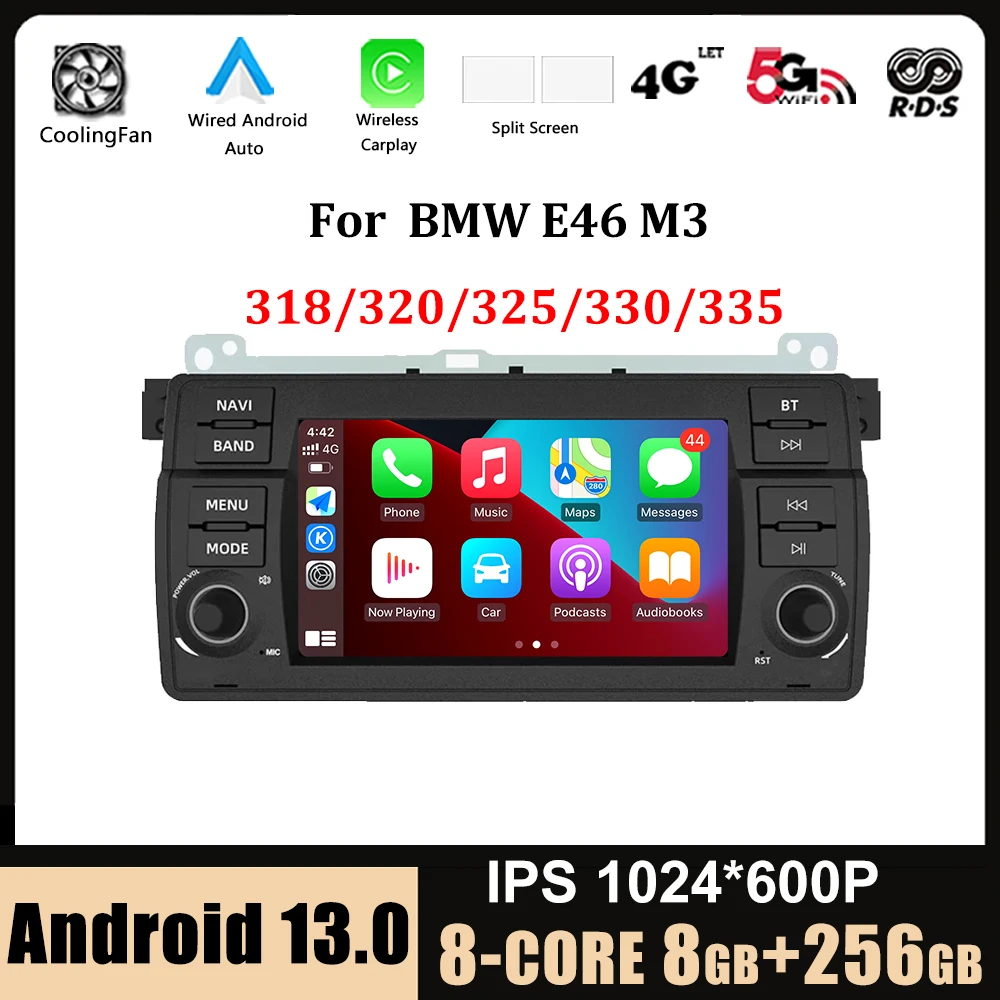Android-13-Car-Radio-Player-Head-Unit-GPS-Navigation-7-inch-for-BMW-E46 ...