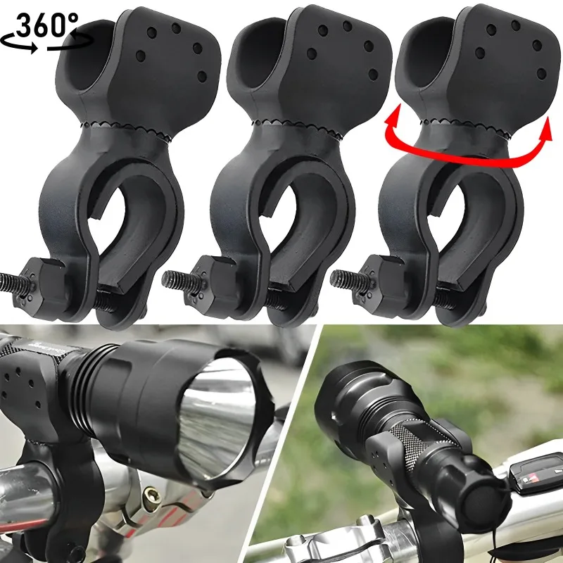 360-Degree-Bicycle-LED-Flashlight-Mount-Holder-for-Bicycle-Bike-Torch ...