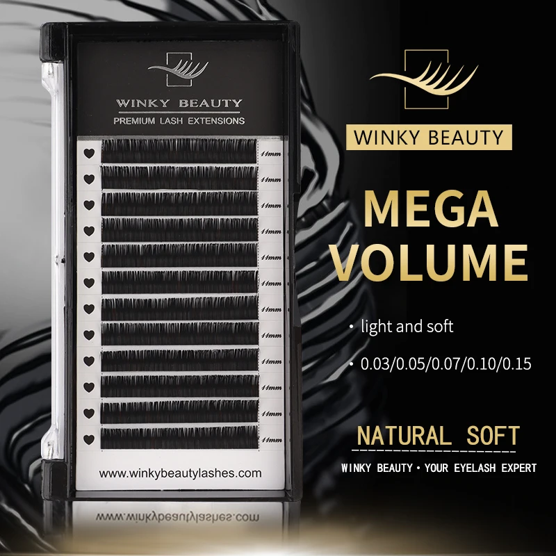 Winky-Beauty-12Rows-Classic-Individual-Mink-Hair-Lashes-Extension-Matte ...