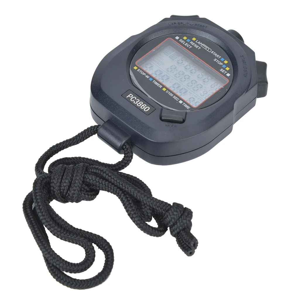 3860 ABS Multifunction Sports Running Stopwatch Electronic Track and ...