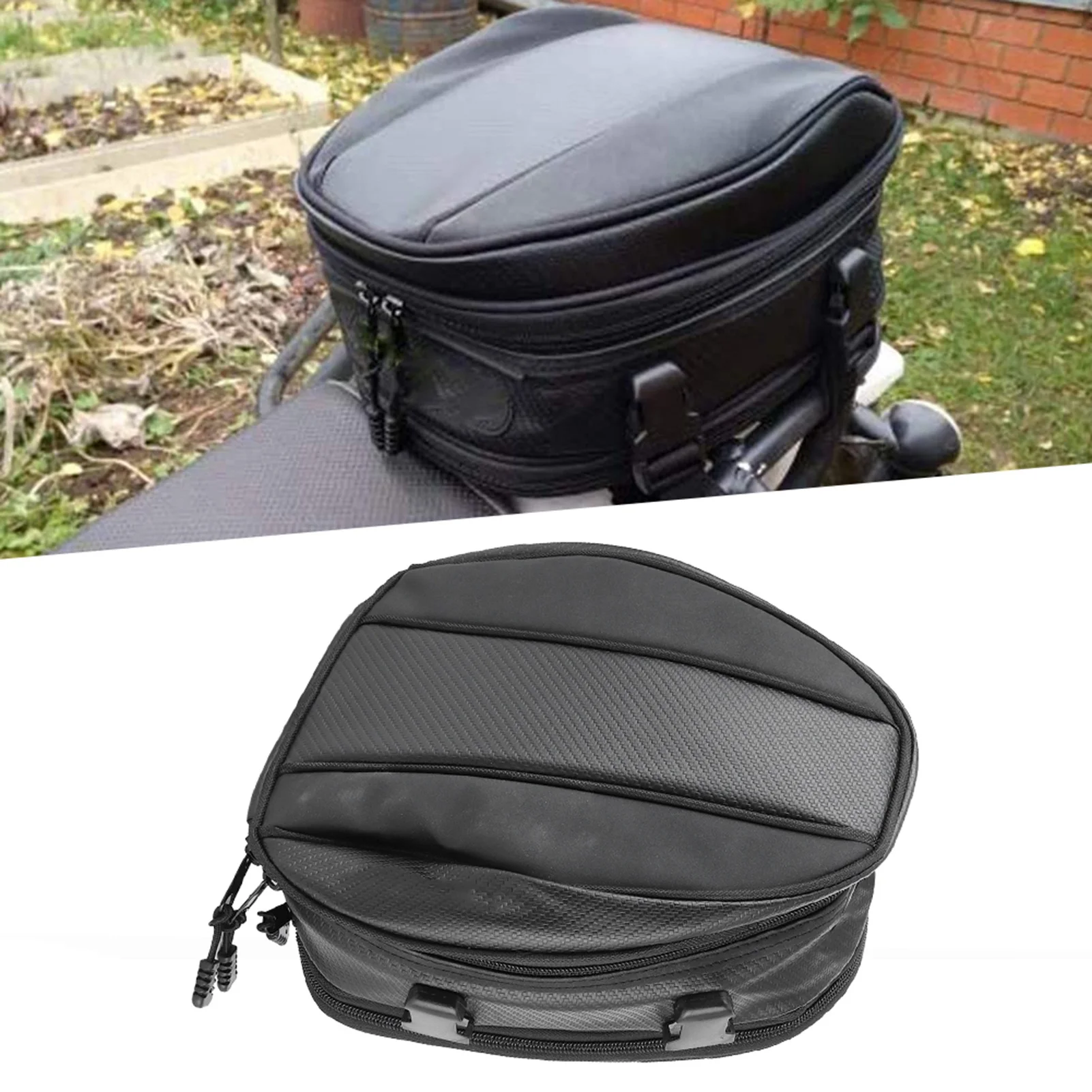 Motorcycle-Rear-Seat-Bag-Waterproof-Back-Saddle-Helmet-Tail-Luggage ...