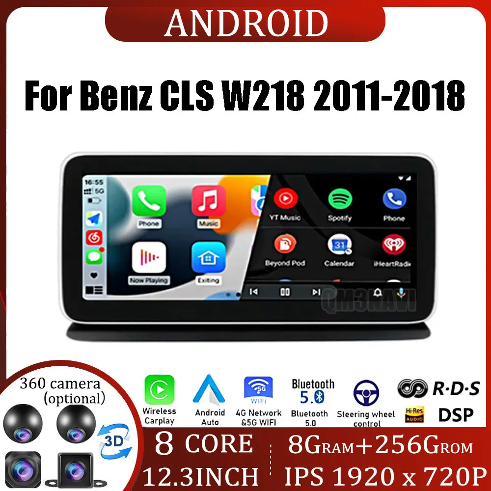 12-3-Inch-HD-Touch-Screen-For-Benz-CLS-W218-2011-2018-Android-14-Car ...