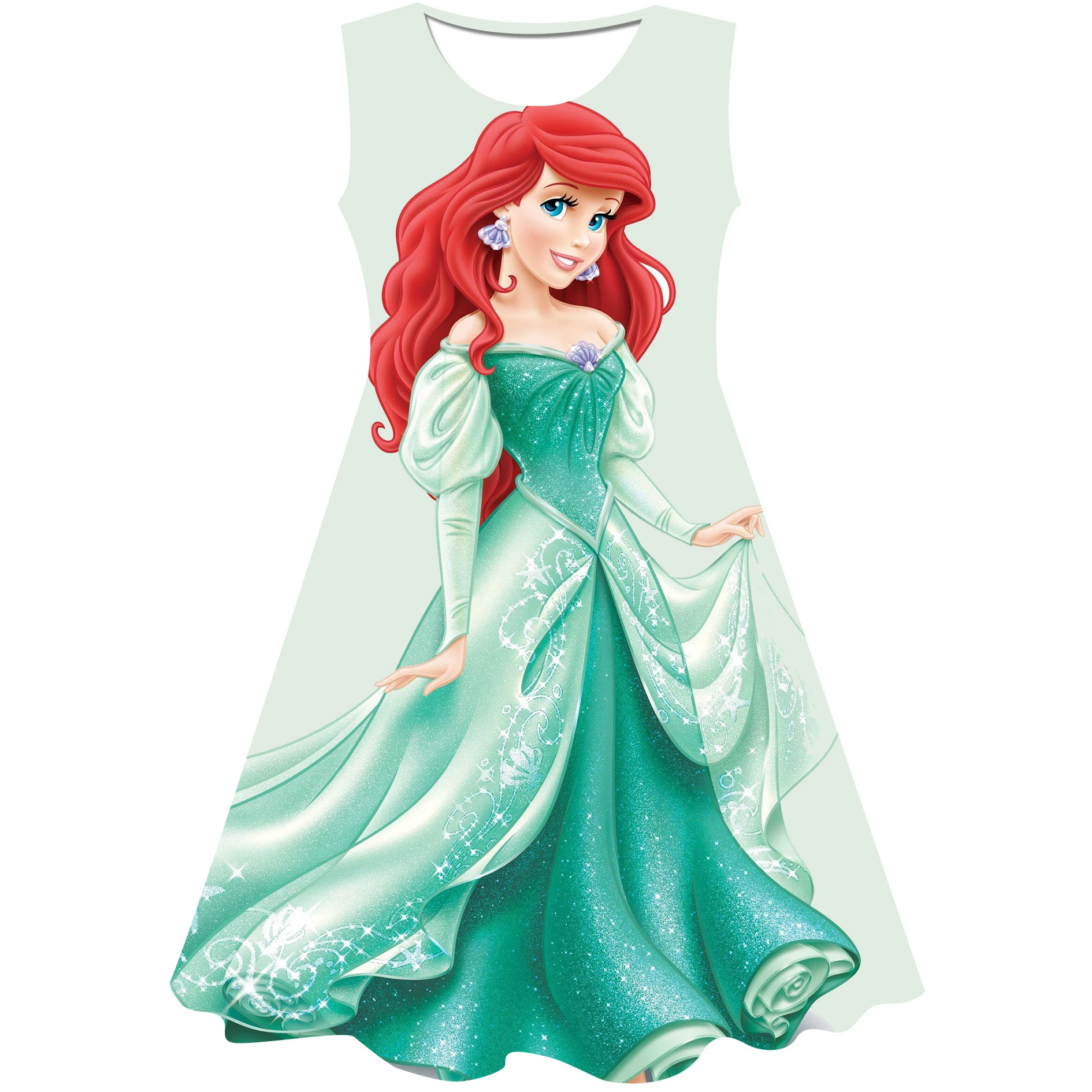 Mermaid Girls Princess Ariel Dress Cartoon | Mermaid Dresses Kids Ariel ...