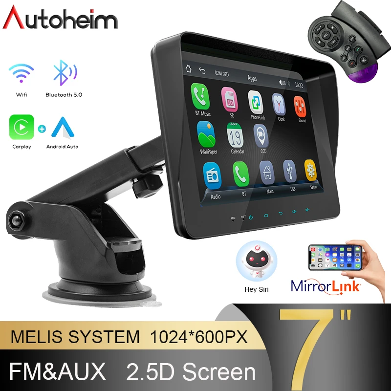 7 Inch Car Screen for Car Intelligent System Wireless Carplay Android ...