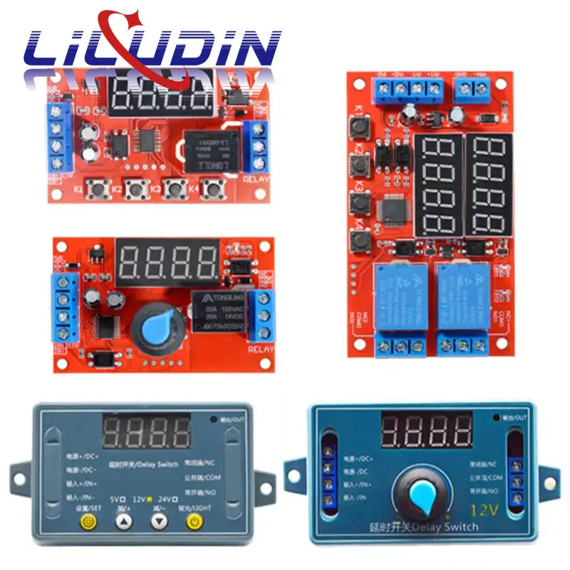 DC-5V-12V-24V-10A-Adjustable-Time-Delay-Relay-Module-LED-Digital ...