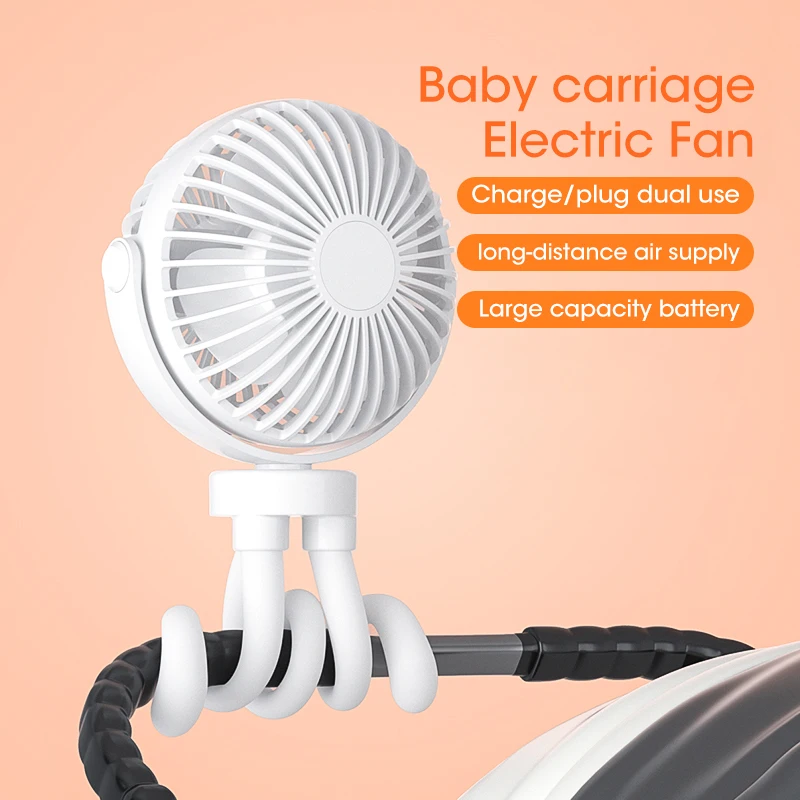GOONE-Baby-Stroller-Winding-Fan-Portable-Hand-Fan-Usb-Small-Summer-Mute ...