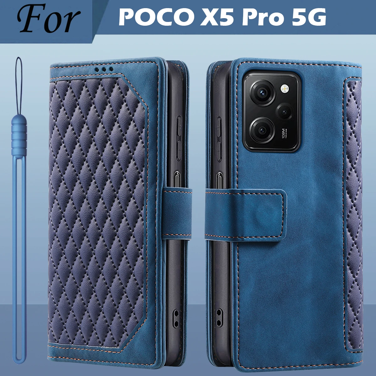 POCO X5 Pro 5G Capa Para Xiaomi POCO X5 Pro Capa de couro flip capa ...