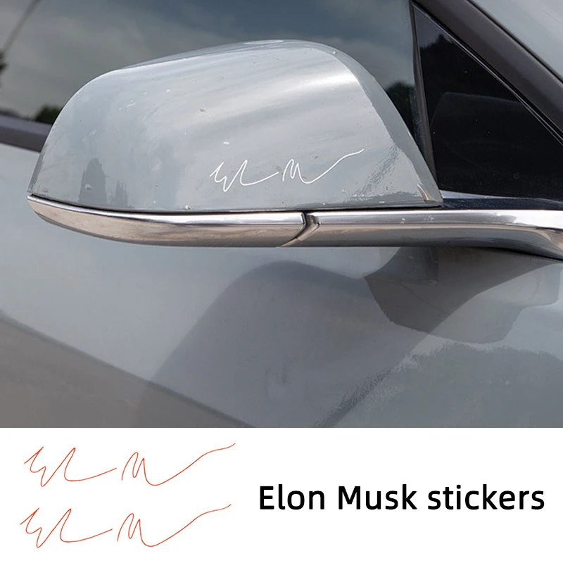 Elon-Musk-Signature-Car-Stickers-For-Tesla-Model-3-Y-X-S-Center-Console ...