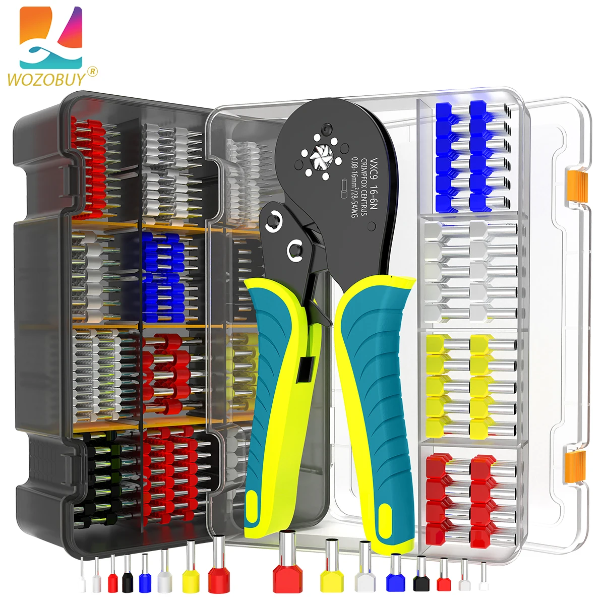 WOZOBUY-Ferrule-Crimping-Tool-Kit-VXC9-16-6N-HSC8-6-4A-6-6A-Ferrule ...