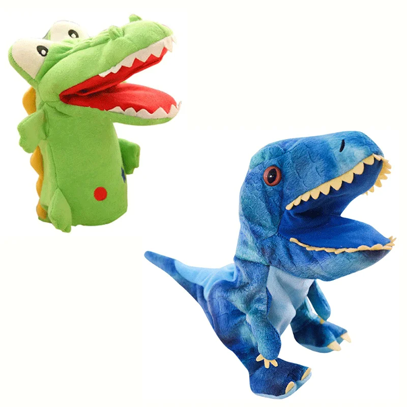1Pcs-Frog-Crocodile-Shark-Dinosaur-Plush-Hand-Puppets-Lifelike ...