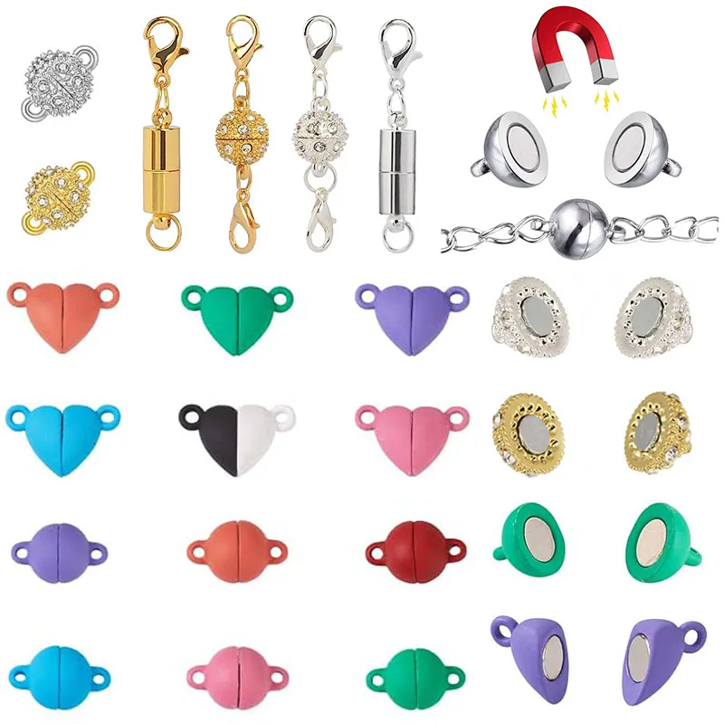 5Sets-Heart-Round-Magnetic-Connected-Clasps-Metal-Magnet-Clasp-Charms ...