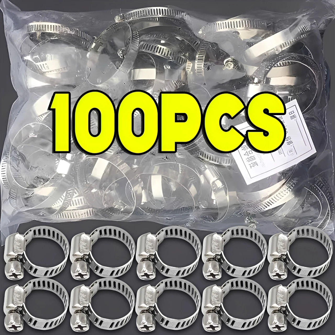 Hose Clips Pipe Clamps 6mm-51mm Stainless Steel Hoop Clamp Hose Clamp ...