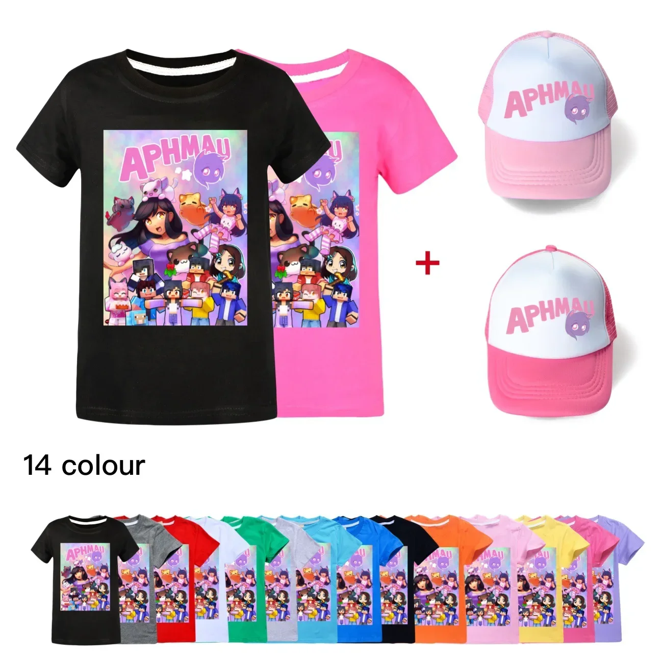Anime Aphmau Tshit Kids Summer Clothes Baby Girls Cartoon T-Shirt ...