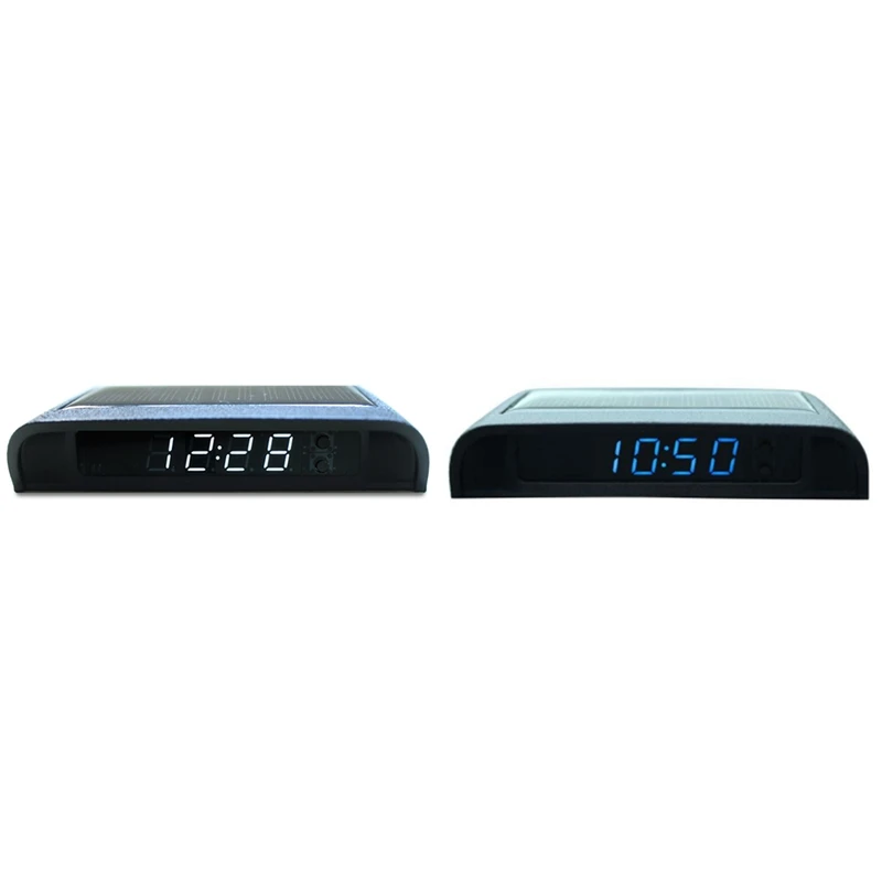 Solar-LED-Car-Clock-Car-Clocks-With-Night-Display-Thermometer-Auto ...
